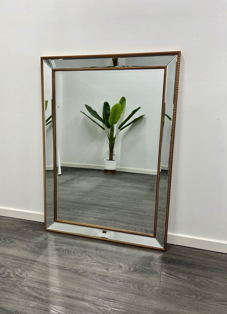 Classic Beaded Gold Framed Rectangle Mirror – Ultimate Mirrors